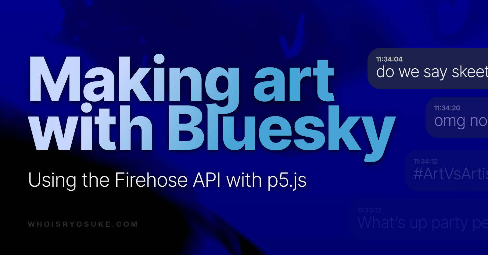 Using Bluesky Firehose for Generative Art