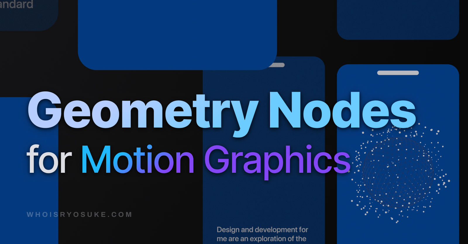 Using Geometry Nodes for Motion Graphics