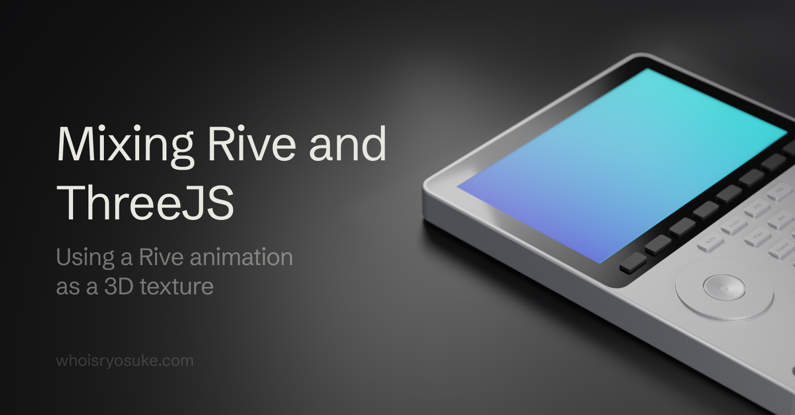 Mixing Rive and ThreeJS